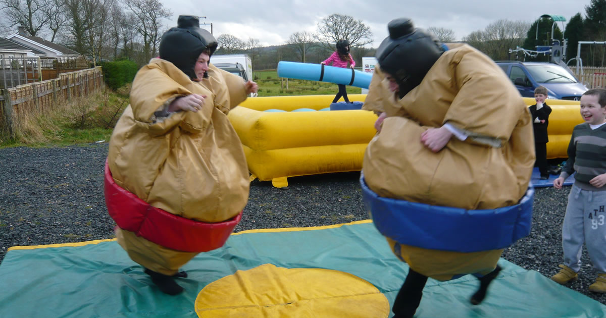 Sumo Suit hire Carmarthenshire Wales